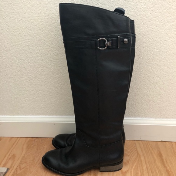 Coach | Shoes | Coach Natalia Black Leather Boots 65 | Poshmark